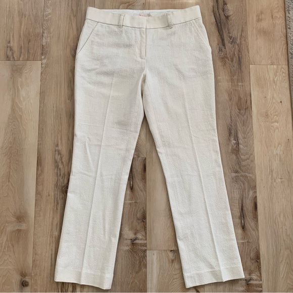 Tory Burch | Pants & Jumpsuits | Tory Burch Cream Straight Leg Cropped ...